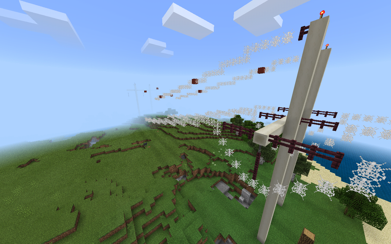 1:1 scale 500 Kv transmission line Minecraft Map