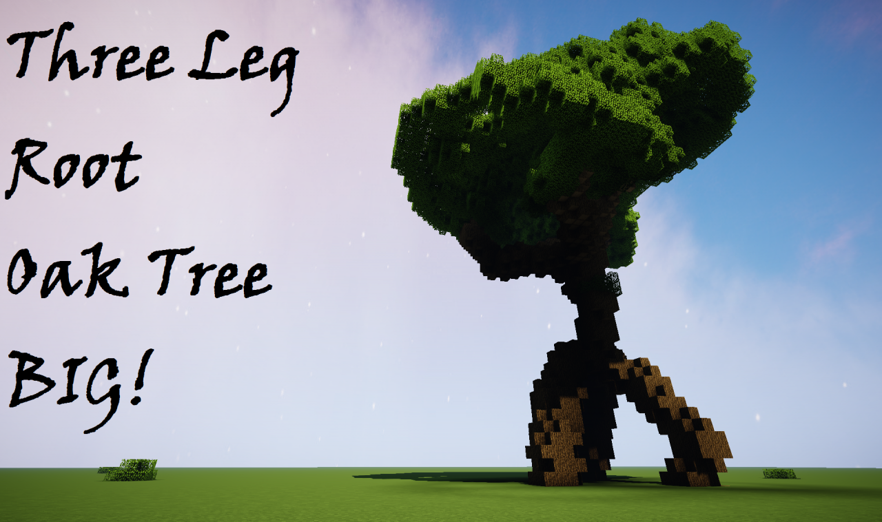 Three Leg Root Oak Tree! BIG! Minecraft Map