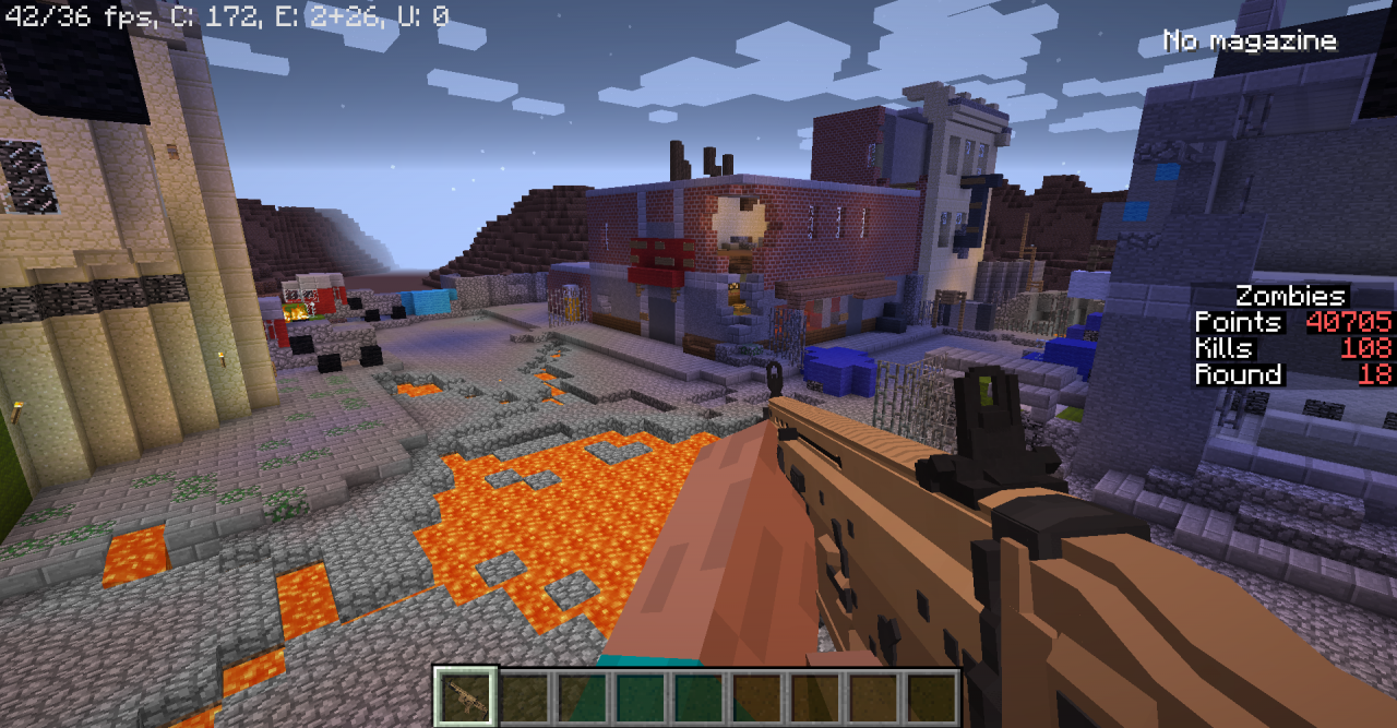 Black Ops Zombies: Town Survival Recreation Minecraft Map