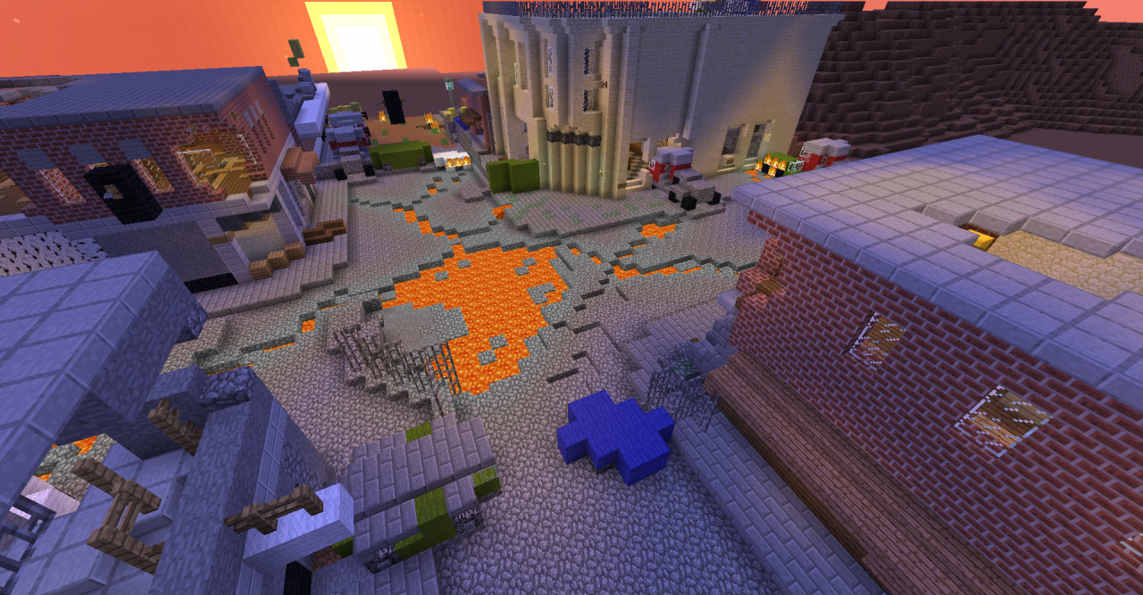 Black Ops Zombies: Town Survival Recreation Minecraft Map