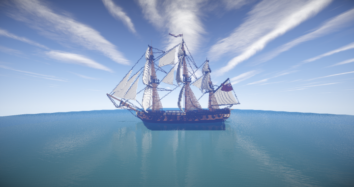 HMS Surprise | British light frigate (ShipSide) Minecraft Map