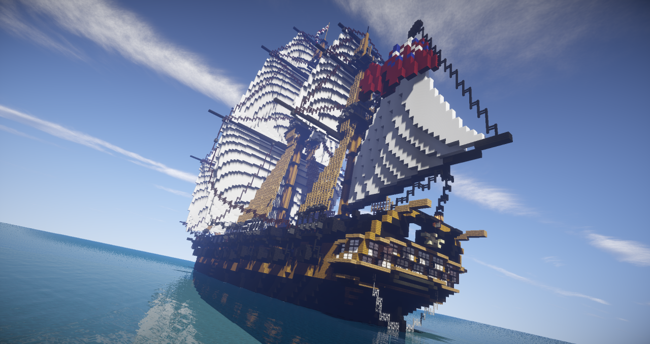 HMS Surprise | British light frigate (ShipSide) Minecraft Map