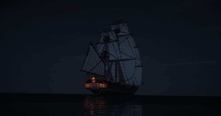 HMS Surprise | British light frigate (ShipSide) Minecraft Map
