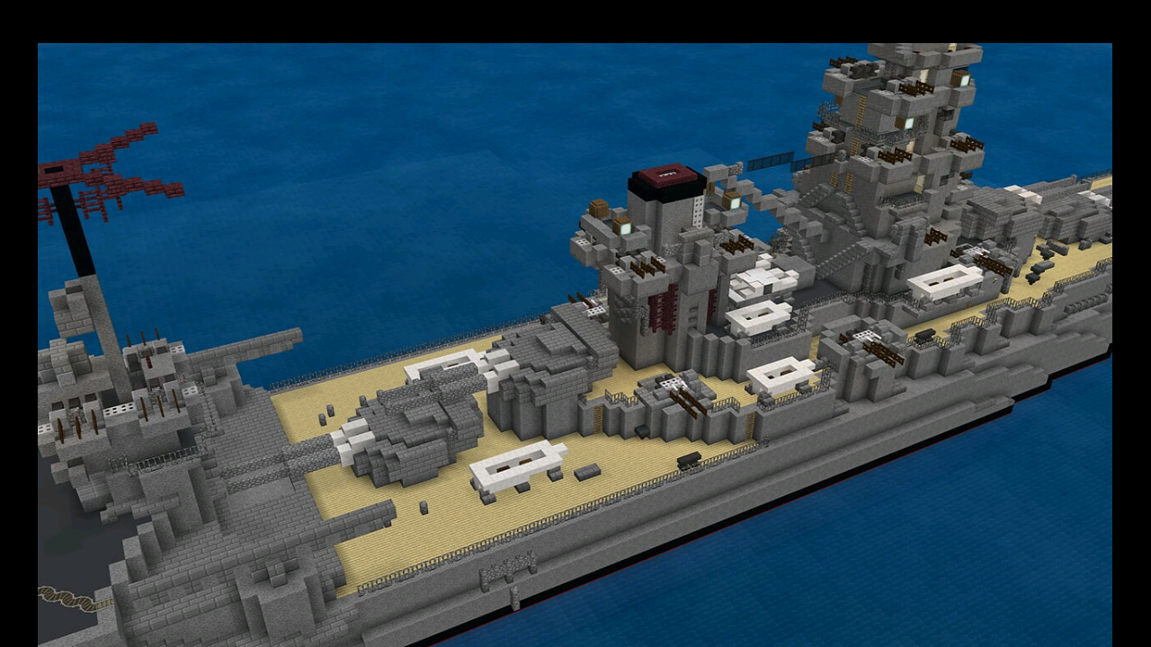 IJN Ise Japanese bb 1:1 scale Minecraft Map
