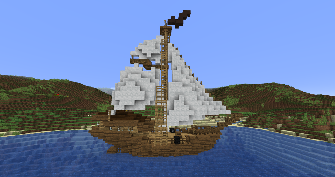 The Sloop from Pirates of The Caribbean: Online Minecraft Map