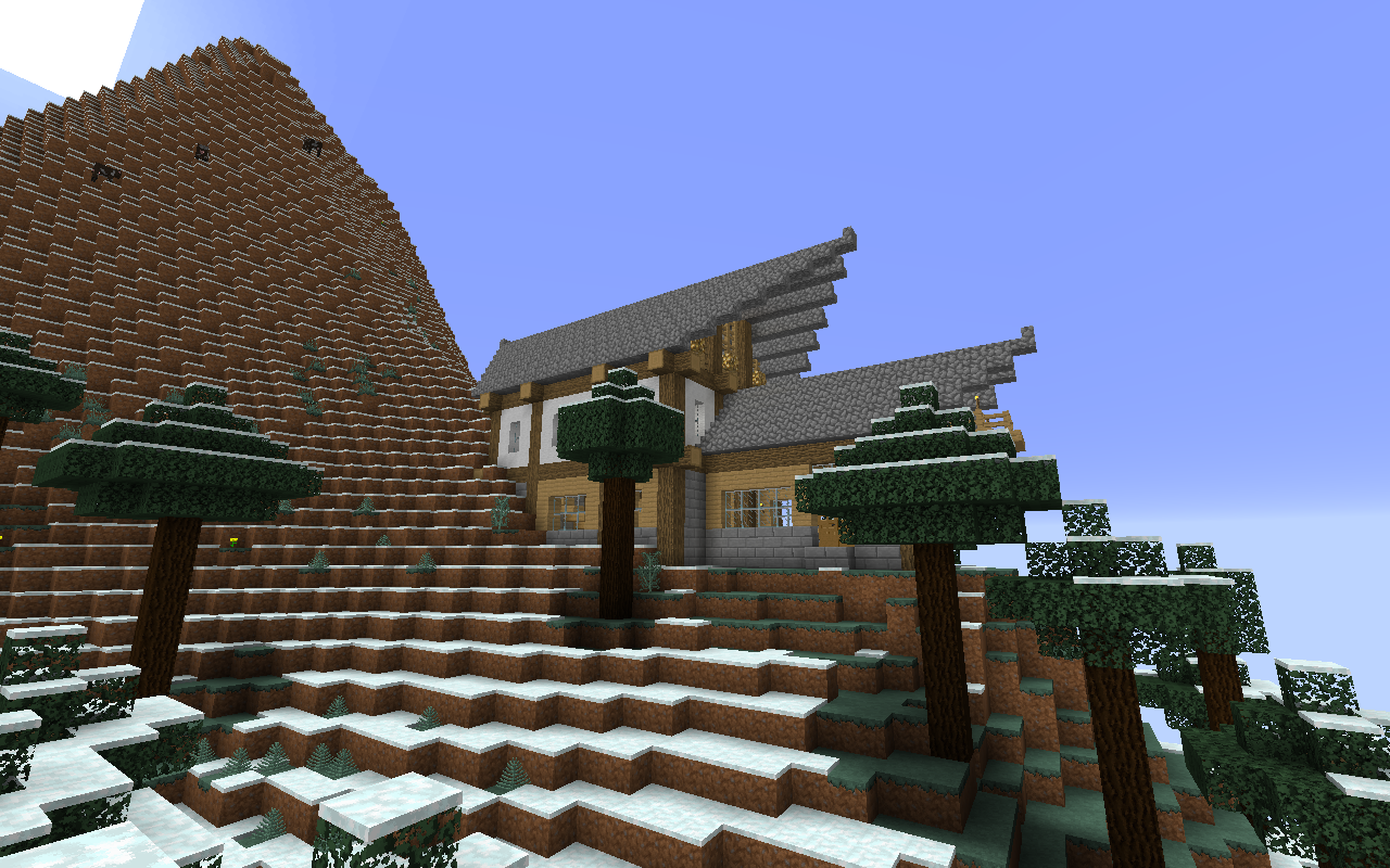 Medieval Style Mountain Home Minecraft Map