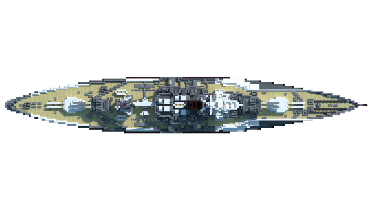 British Battleship - HMS Warspite (1942) Minecraft Map