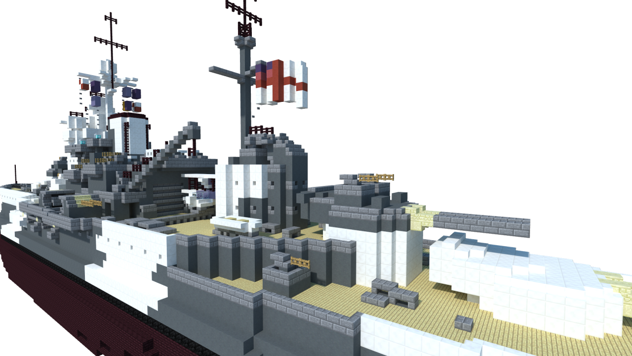 British Battleship - HMS Warspite (1942) Minecraft Map