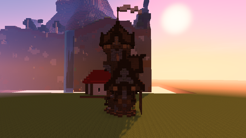 Small House with tower on it's side Minecraft Map