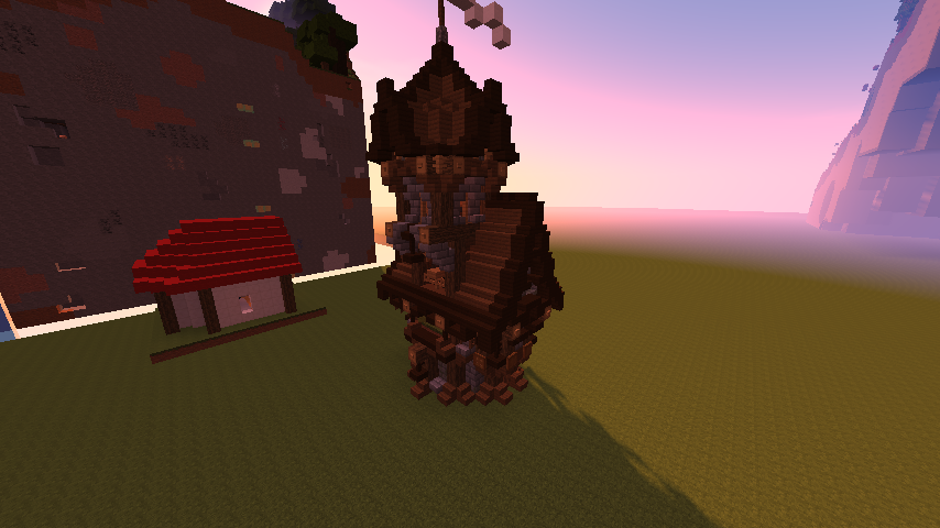 Small House with tower on it's side Minecraft Map