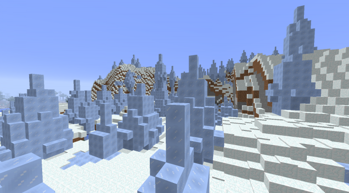 Ice Spikes Survival House at Zero, Zero Minecraft Map