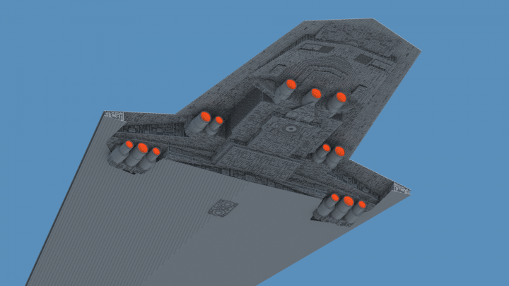 Super Star Destroyer Executor (2000 blocks long) Minecraft Map