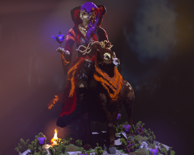 Fantasy Magician and Stag Minecraft Map