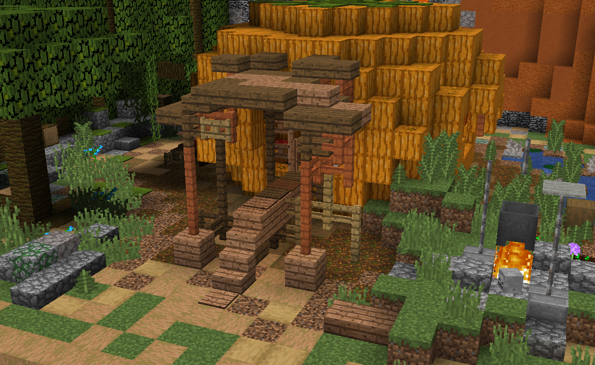 Voodoo Pumpkin House in Four Biome Ecotone Minecraft Map