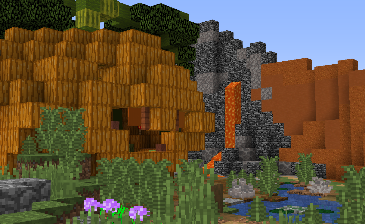 Voodoo Pumpkin House in Four Biome Ecotone Minecraft Map