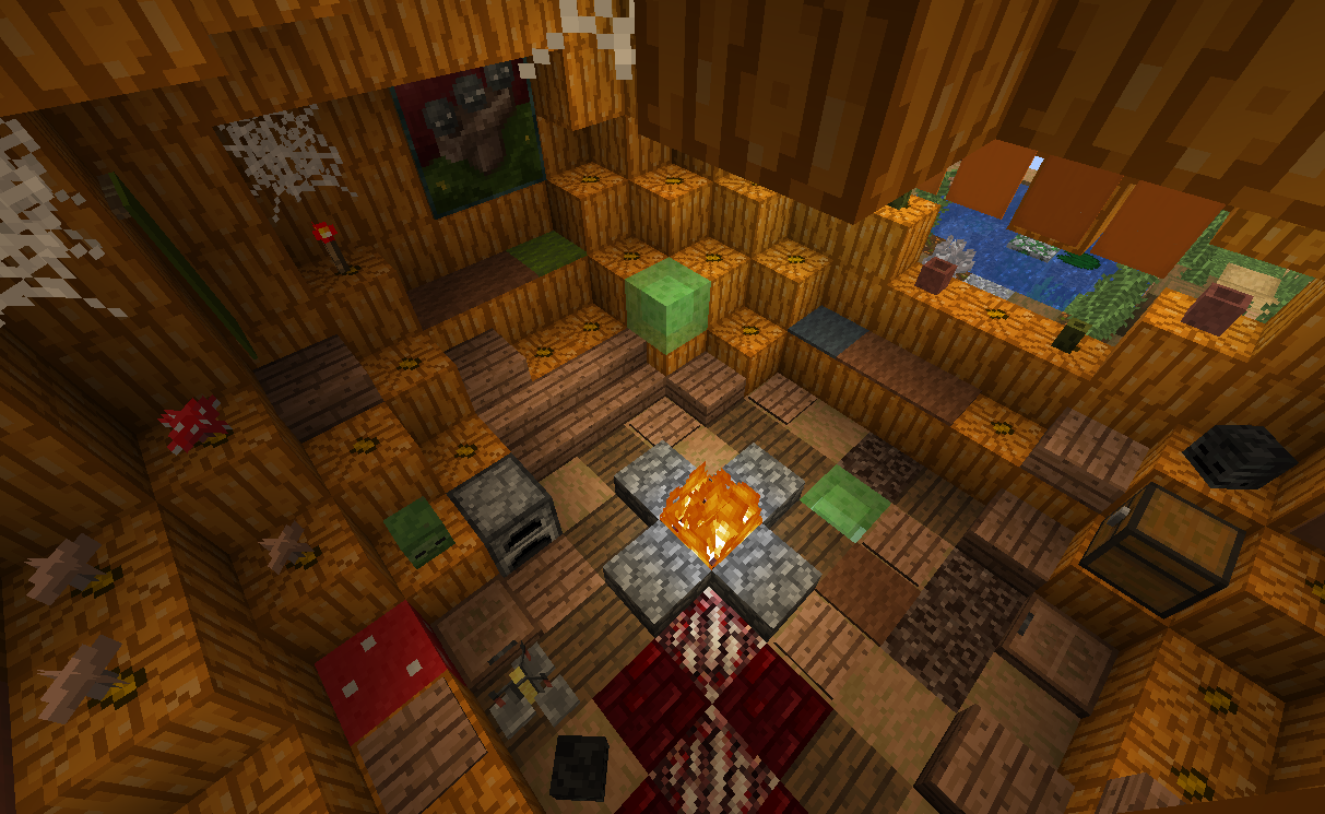Voodoo Pumpkin House in Four Biome Ecotone Minecraft Map