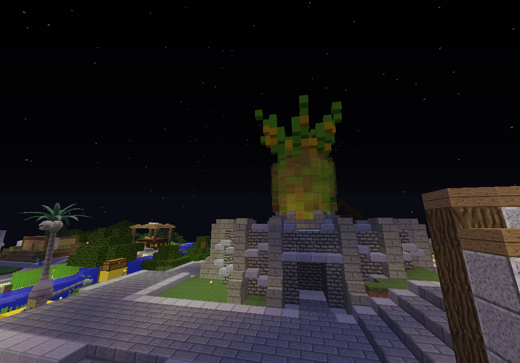 Pineapple statue on a pedestal Minecraft Map