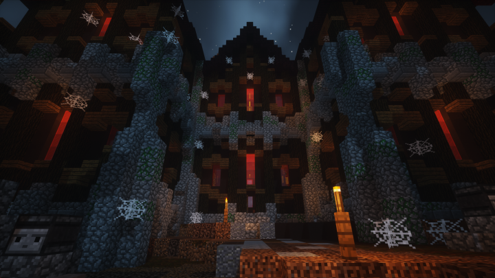 Horror Halloween Manor on a Floating Island Minecraft Map