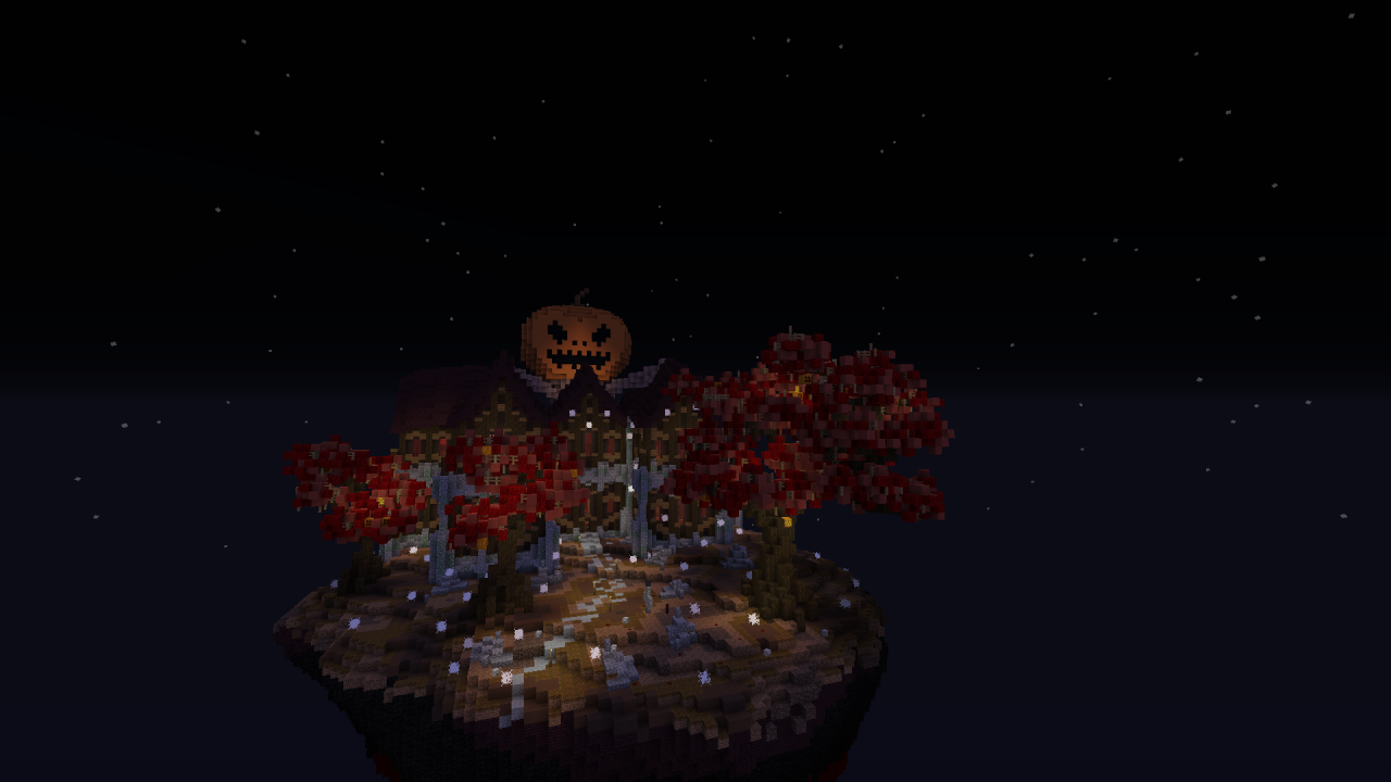 Horror Halloween Manor on a Floating Island Minecraft Map
