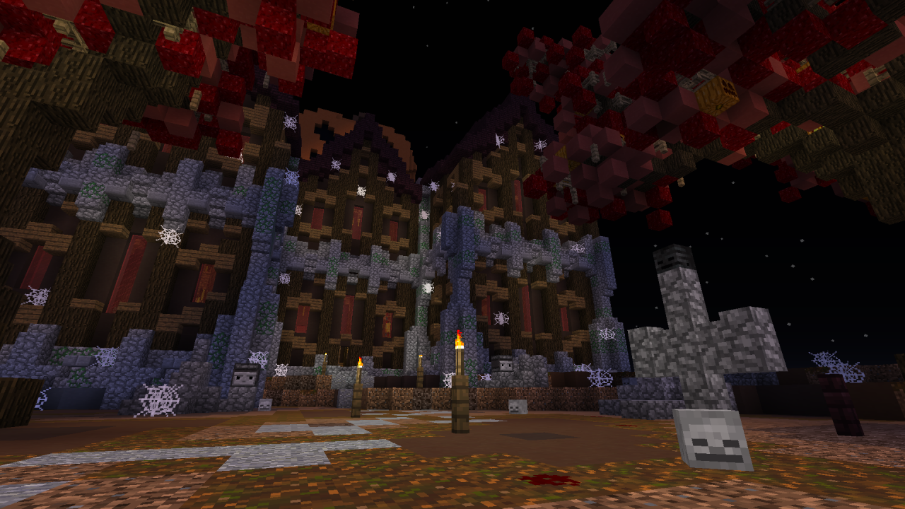 Horror Halloween Manor on a Floating Island Minecraft Map