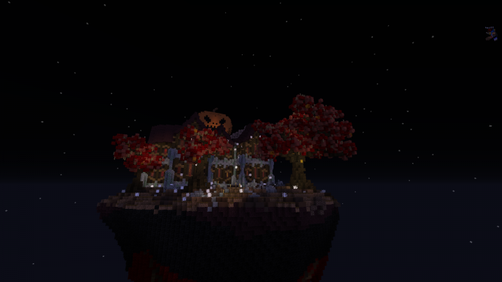 Horror Halloween Manor on a Floating Island Minecraft Map