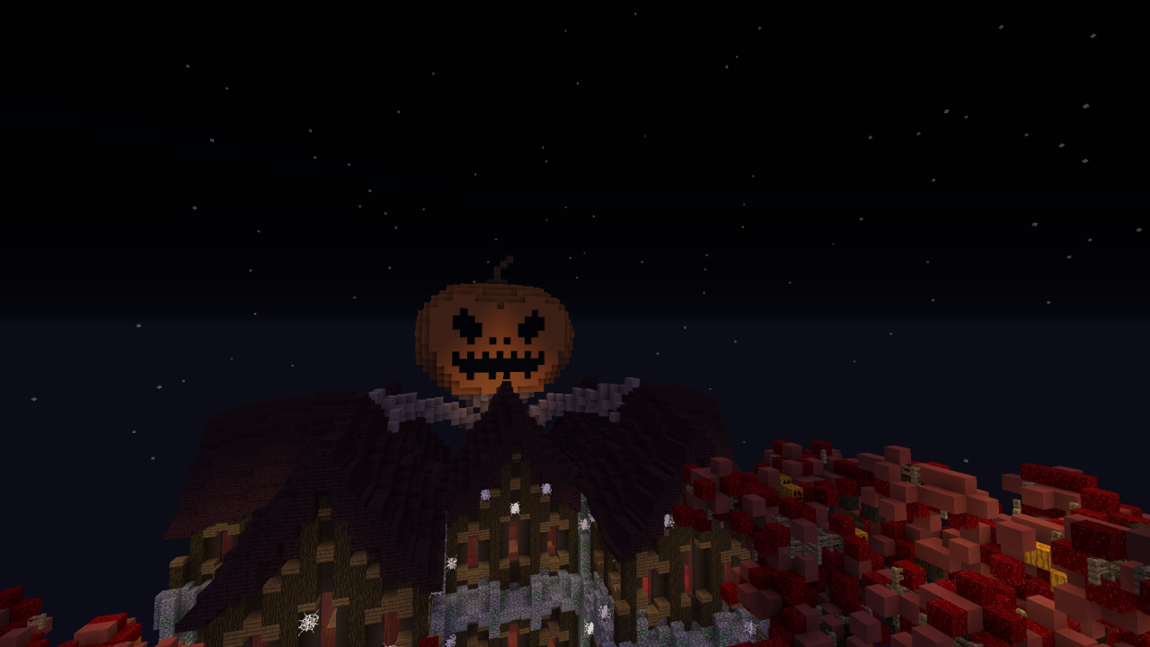 Horror Halloween Manor on a Floating Island Minecraft Map