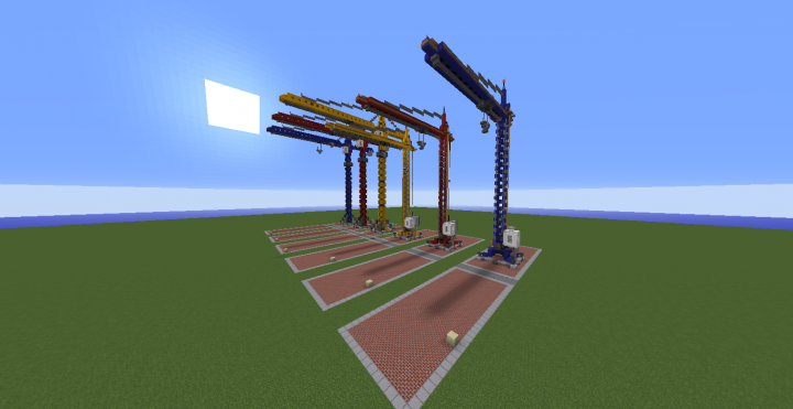 Construction Cranes with DOWNLOAD by PhantasiaWorld Minecraft Map