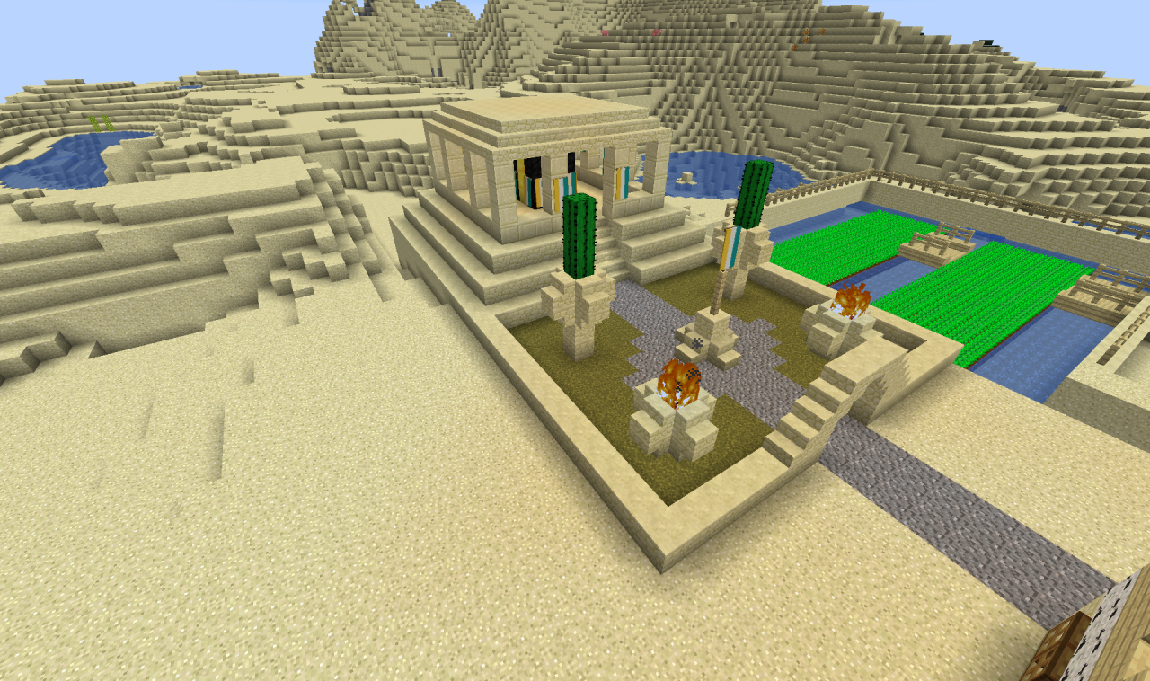 Egyptian temple in AoM style Minecraft Map