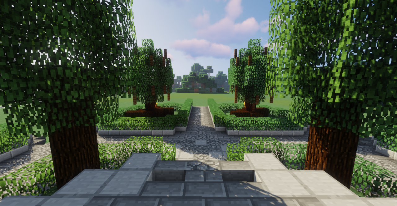 Modern/Medieval Park (Center and Fort/Castle) Minecraft Map