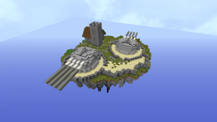 floating fort on island Minecraft Map
