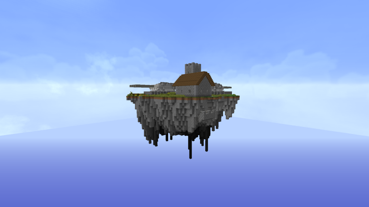 floating fort on island Minecraft Map