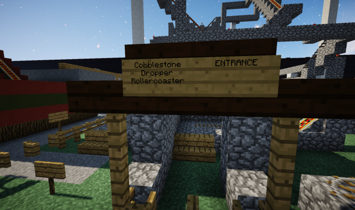 Cobblestone DROPPER Roller Coaster Minecraft Map
