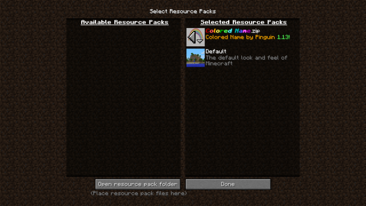 Colored Name Addon-On Minecraft Texture Pack