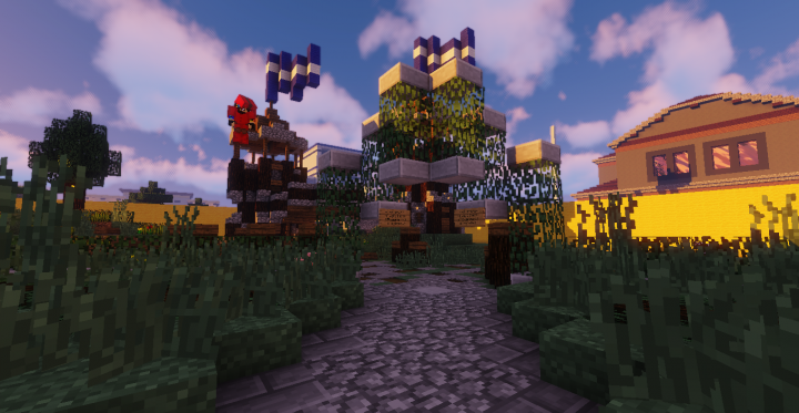 Modern/Medieval Park (Center and Fort/Castle) Minecraft Map