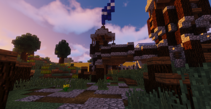 Modern/Medieval Park (Center and Fort/Castle) Minecraft Map