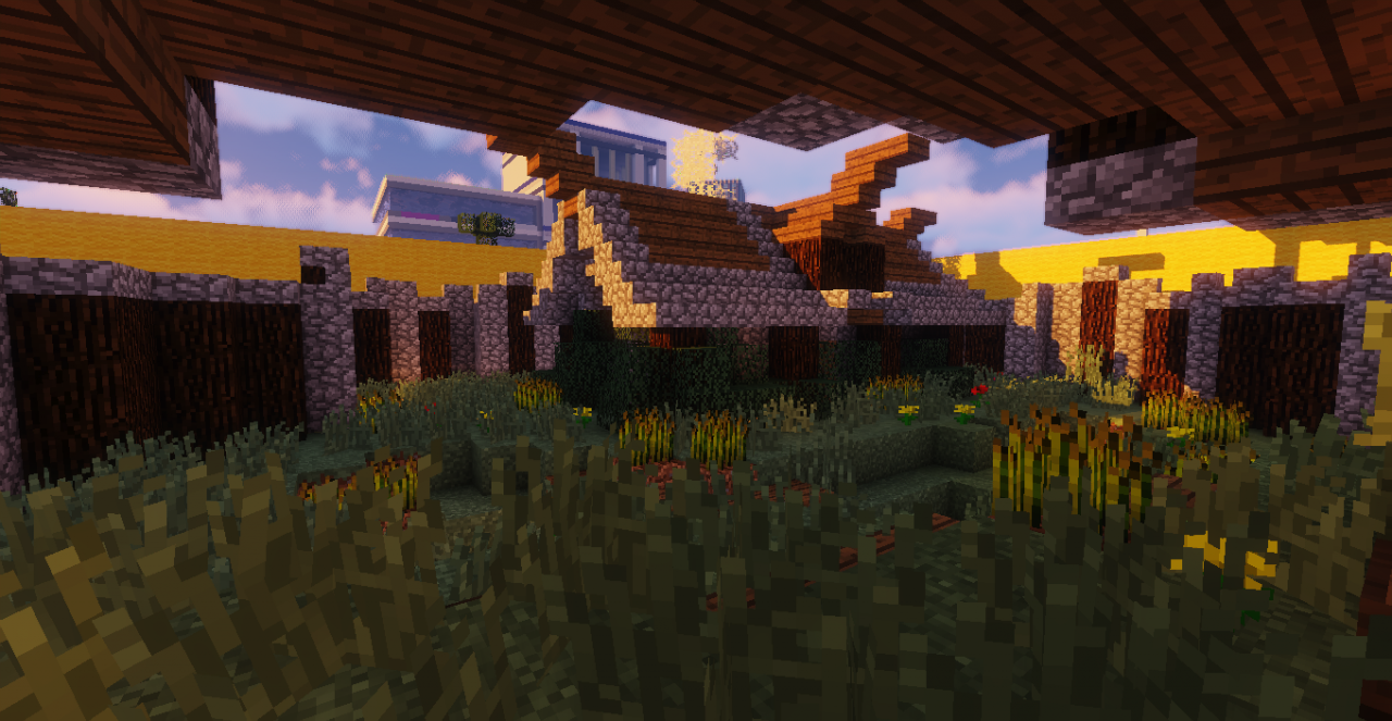 Modern/Medieval Park (Center and Fort/Castle) Minecraft Map