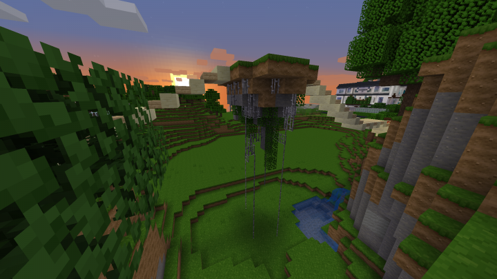 Hanging Bridge Platform Minecraft Map