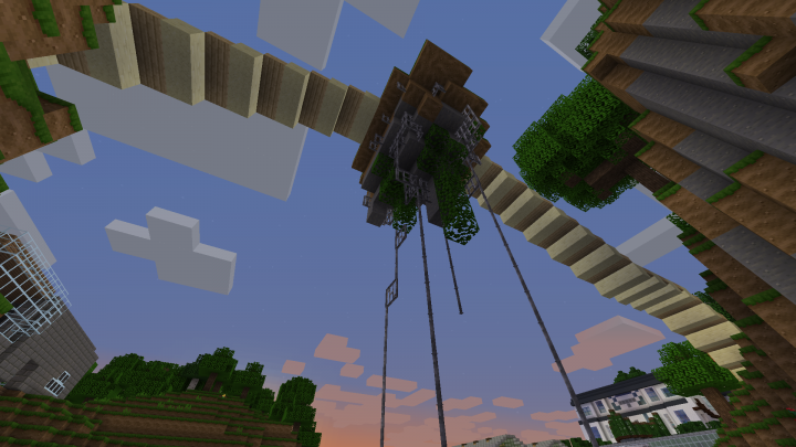 Hanging Bridge Platform Minecraft Map