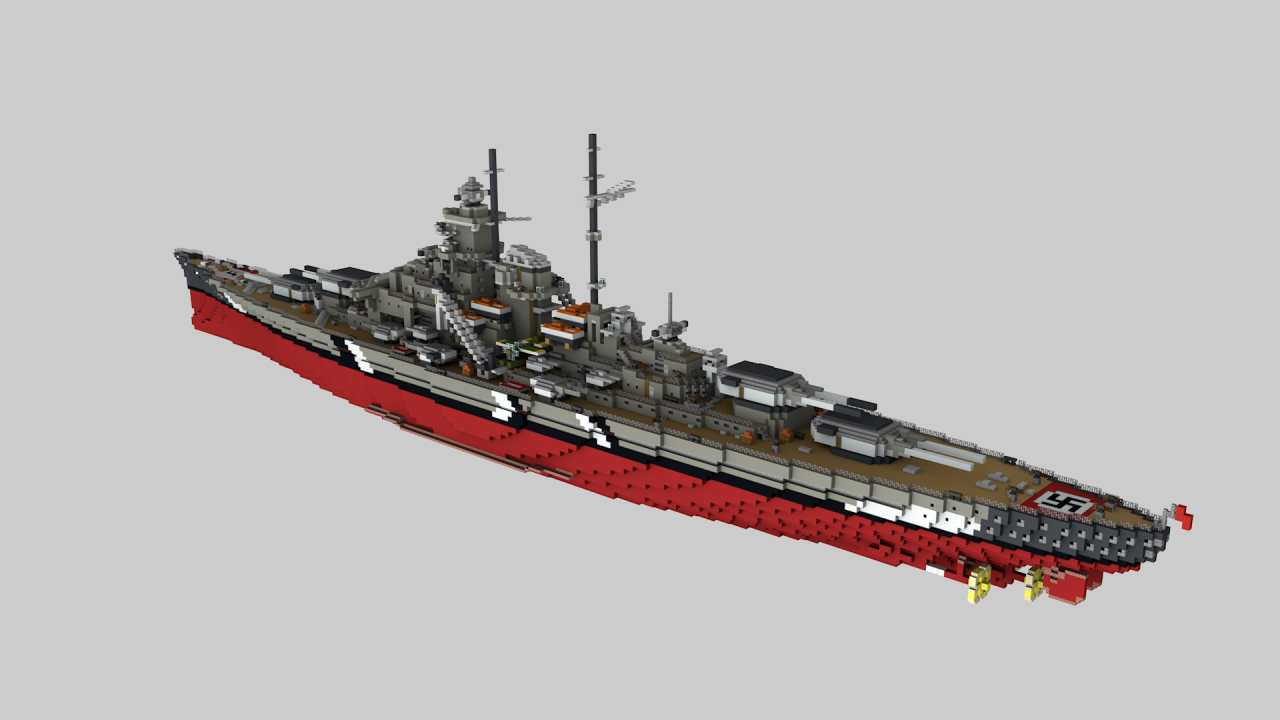 Battleship Bismarck [1:1] Minecraft Project