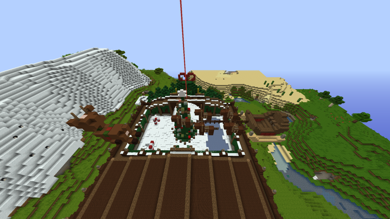 Santas Sleigh ! With Rudolph Minecraft Map