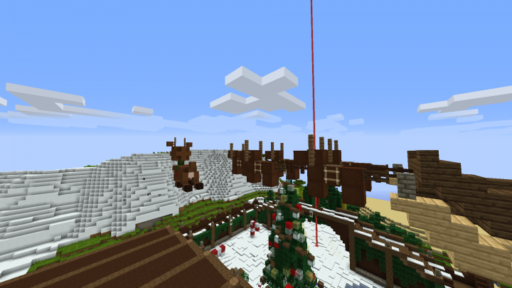 Santas Sleigh ! With Rudolph Minecraft Map