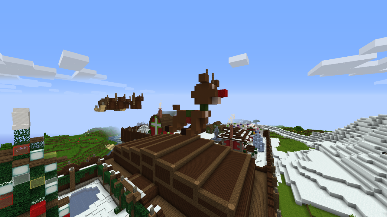 Santas Sleigh ! With Rudolph Minecraft Map