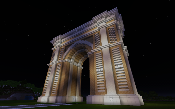 Triumphal arch in my social realism city Minecraft Map
