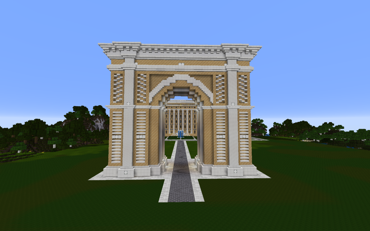 Triumphal arch in my social realism city Minecraft Map