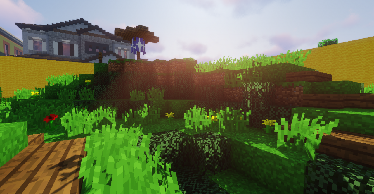 Modern/Medieval Park (New Center and Picnic Area) Minecraft Map