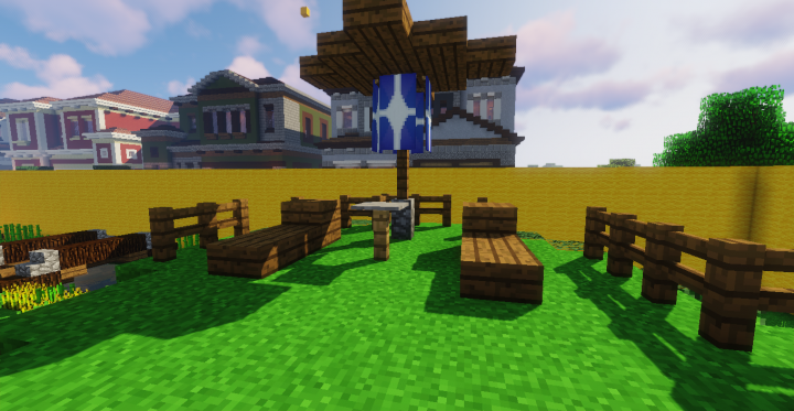 Modern/Medieval Park (New Center and Picnic Area) Minecraft Map