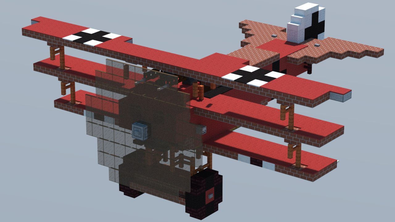 Fokker Dr.I 'Red Baron' (4:1 Scale) Minecraft Map