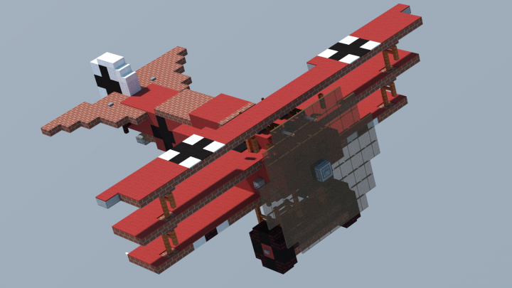 Fokker Dr.I 'Red Baron' (4:1 Scale) Minecraft Map