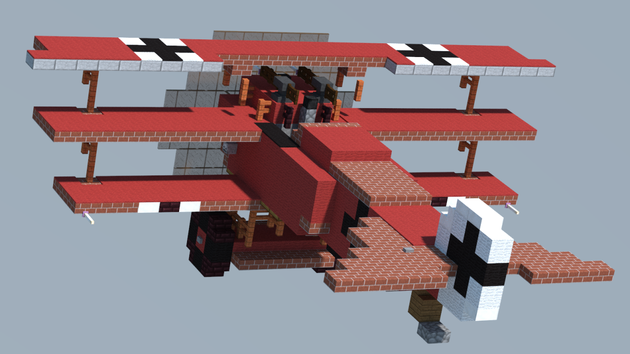 Fokker Dr.I 'Red Baron' (4:1 Scale) Minecraft Map