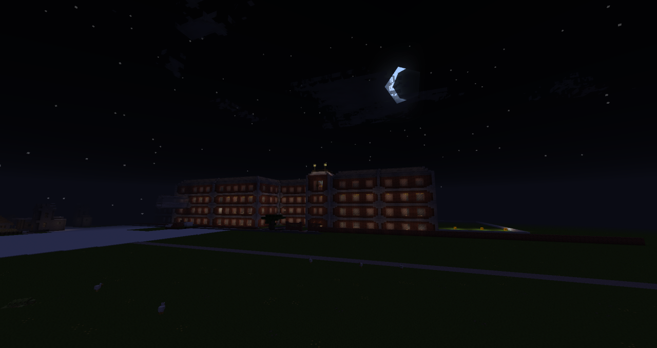 Finished the 1st Building of the School! Minecraft Map